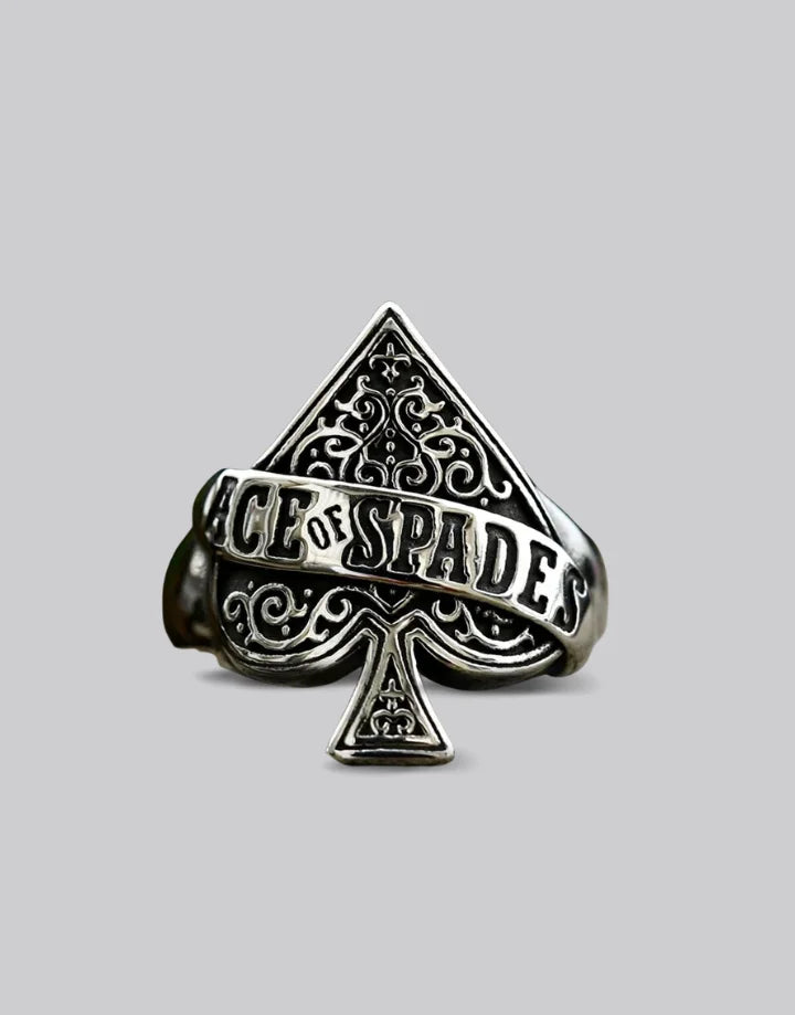 Techwear Ace of Spades Ring